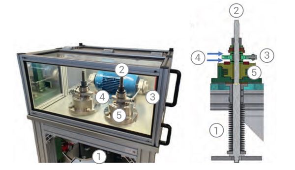 Oscillating rolling element wear test rig (SNR-FEB2 test rig)